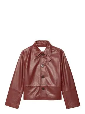 Zadig&Voltaire Long-sleeve Leather Jacket - Cherry