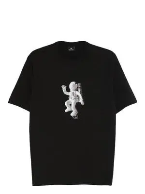 Paul Smith Astronaut-motif Crewneck T-shirt - Black