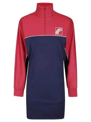 MAISON MARGIELA Colorblocked Mini Dress - Red/navy