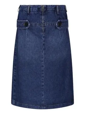 DRIES VAN NOTEN Belt-loop Denim Skirt