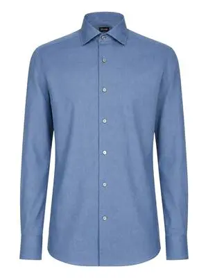 Zegna Semi-spread Collar Shirt - No