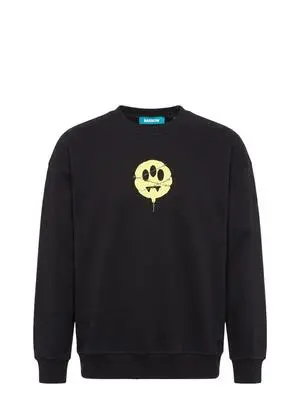 BARROW Printed Crew-neck Sweatshirt - Black