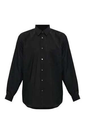 Comme Des Garçons Long-sleeved Buttoned Shirt - Black