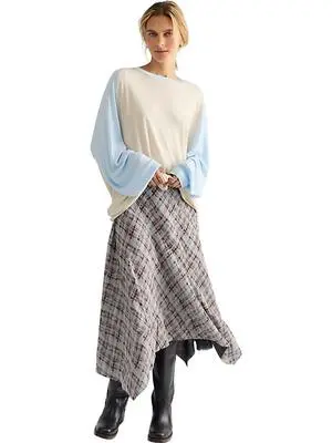 SAEMDI Ava Midi Skirt - Checked