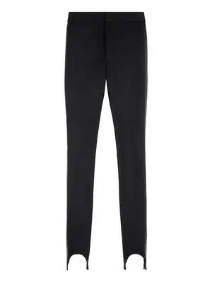 TOD'S Stretch Pants With Bands In Leather