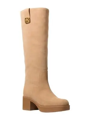 Michael Kors Bryant Suede Platform Boot In Size By - Brown