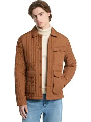 Michael Kors Quilted Chore Jacket In Size By - Brown