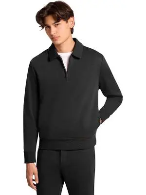Michael Kors Terry Cotton Blend Polo Sweater In Size By - Black