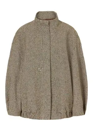 Dries Van Noten Checked Bomber Jacket - Beige