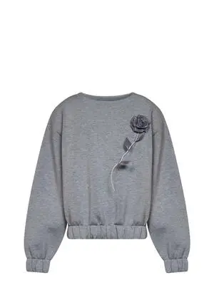 Giuseppe Di Morabito 3d Rose Detail Sweatshirt - Grey