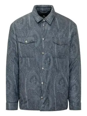 Etro Paisley Buttoned Overshirt - Blue