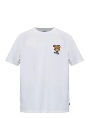 Moschino Bear-printed Short Sleeved T-shirt - White