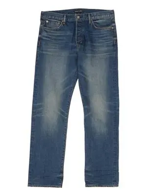 TOM FORD Tom Ford Logo Patch Wide Leg Jeans No