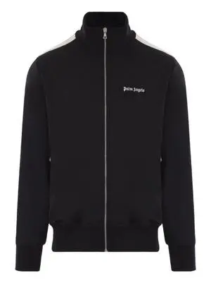 Palm Angels Logo Embroidered Track Jacket - Black