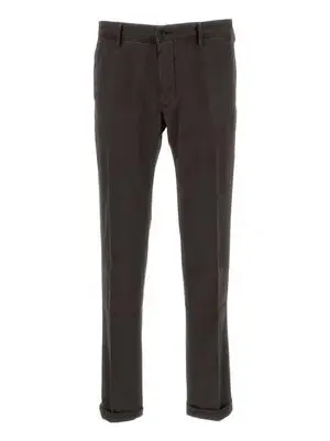 Incotex Slim-fit Turned-up Trousers - Black