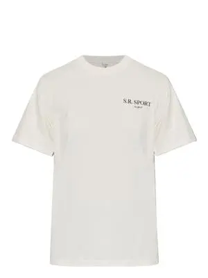 SPORTY  RICH Short-sleeved T-shirt - Ecru