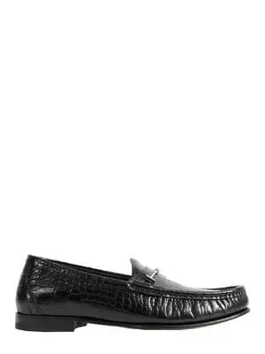 TOM FORD Printed Croc Oscar Loafers