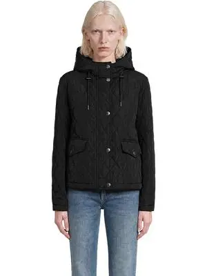 BURBERRY Cropped Quilted Nylon Hooded Jacket