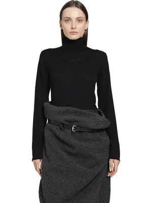 PILLINGS Wool Turtleneck Top