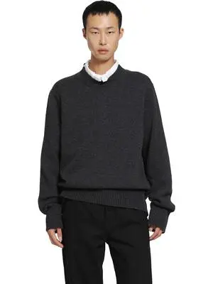 SALON C LUNDMAN Chunky O-neck Sweater - Grey