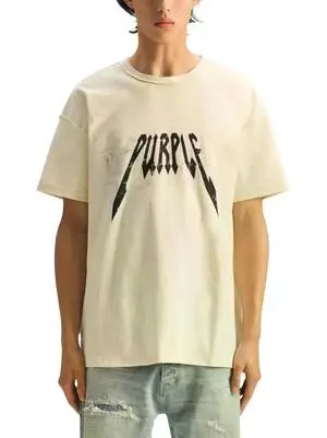 PURPLE BRAND Textured Inside-out T-shirt - Neutrals