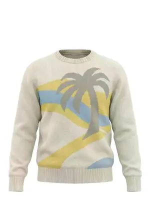 HARDEN Palm Tree-intarsia Sweater - Neutrals