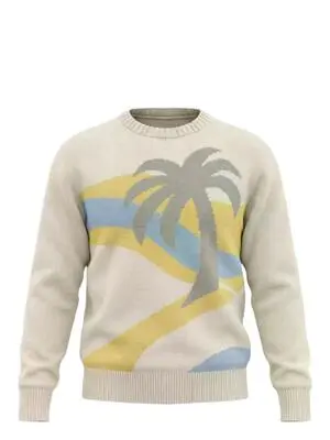 HARDEN Palm Tree-intarsia Sweater - Neutrals