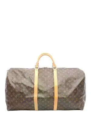 LOUIS VUITTON 2003 Monogram Keepall 60 Travel Bag - Brown