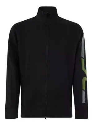 Paul & Shark Logo-print Zip-up Bomber Jacket - Black