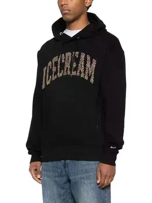 BILLIONAIRE BOYS CLUB Logo-print Cotton Hoodie - Black