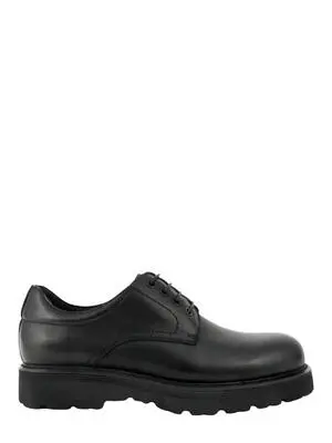 SERGIO MORETTI FIRENZE Lace-up Leather Derby Shoes - Black