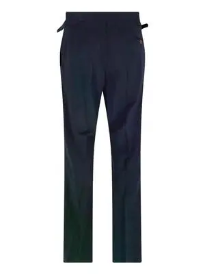 VIVIENNE WESTWOOD Sang Buckle-fastening Wool Trousers - Blue
