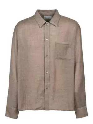 CEDARWOOD Chest-pocket Straight-hem Shirt - Neutrals