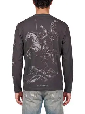REPRESENT 247 Long-sleeve Graphic-print T-shirt - Grey