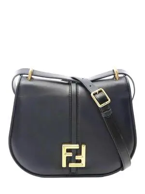 Fendi 2010-2026 Medium Leather Come On Crossbody Bag - Black