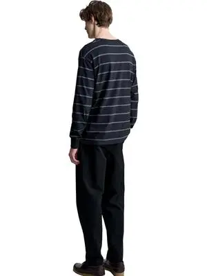 A.p.c. Hugo T-shirt Striped Long-sleeved T-shirt - Black