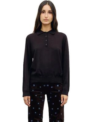 Gerard Darel Rebeca Merino Polo Collar Jumper - Brown