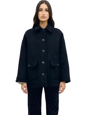 Gerard Darel Alee Oversized Coat - Black