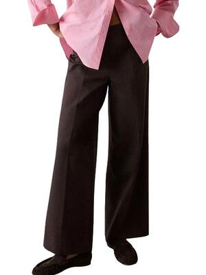 Whistles Ponte Wide Leg Trouser - Brown