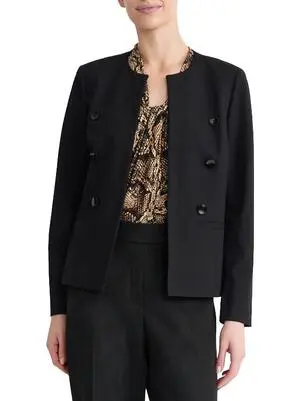 KASPER Faux Double Breasted Jacket - Black