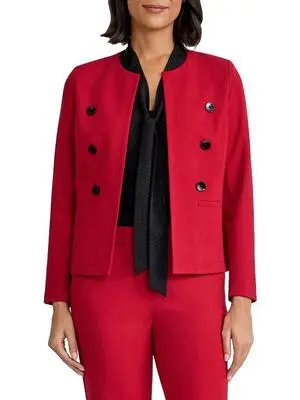 KASPER Faux Double Breasted Jacket Fire Red