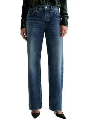 Ag Billie High Waist Straight Leg Jeans - Immersion
