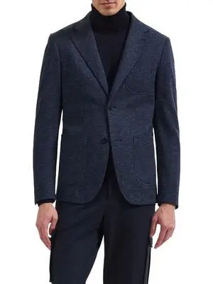 Bugatchi Cotton And Wool Blazer - Navy
