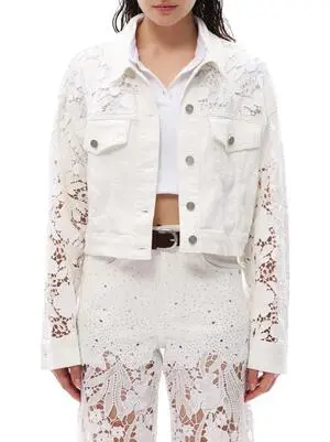 BAYEAS Lace Detail Crop Jacket - Alba