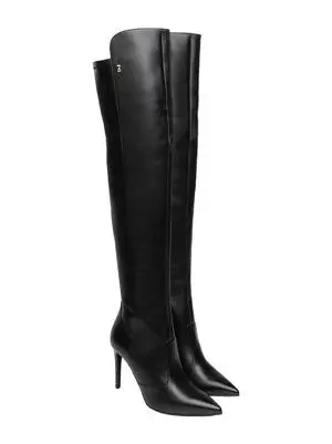 NEROGIARDINI Over The Knee Stretch Boot - Black