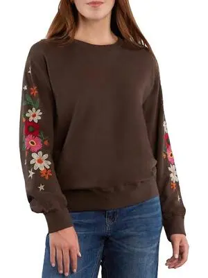 BILLY T Windsor Garden Sweatshirt - Chocolate Brown