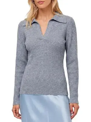Fifteen Twenty Daphne Collar Rib Sweater Glacier