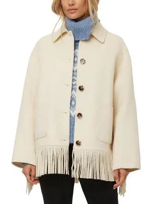 FIFTEEN TWENTY Yara Fringe Wool Blend Jacket