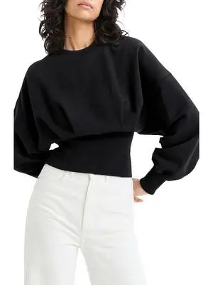 MARCELLA Maris Stretch Cotton Sweatshirt - Black