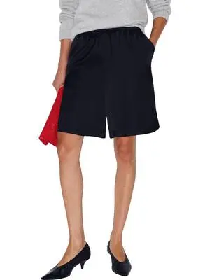 REFORMATION Sandy Satin Shorts - Black